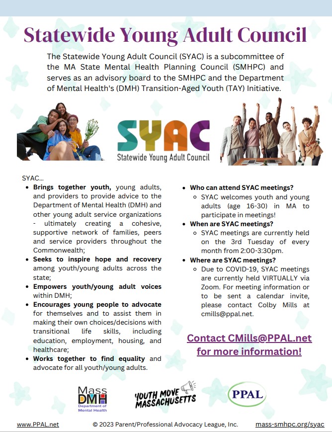 The Statewide Young Adult Council – State Mental Health Planning Council